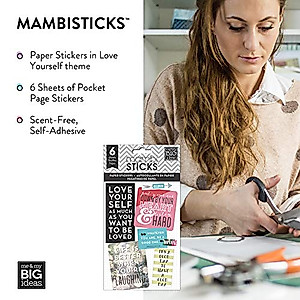 Me & My Big Ideas PPS-37 Pocket Pages Stickers 6 Sheets/Pkg-Love Yourself