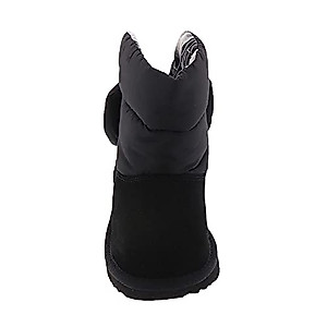 UGG Unisex-Child Bailey Bow Maxi Boot, Black, 11 Little Kid