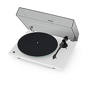 Pro-Ject T1 Phono SB Turntable with Built-in Preamp and Electronic Speed Change (Satin White)