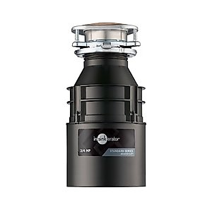InSinkErator Badger 5XP Garbage Disposal, Standard Series 3/4 HP Continuous Feed Food Waste Disposer, Black / Stainless