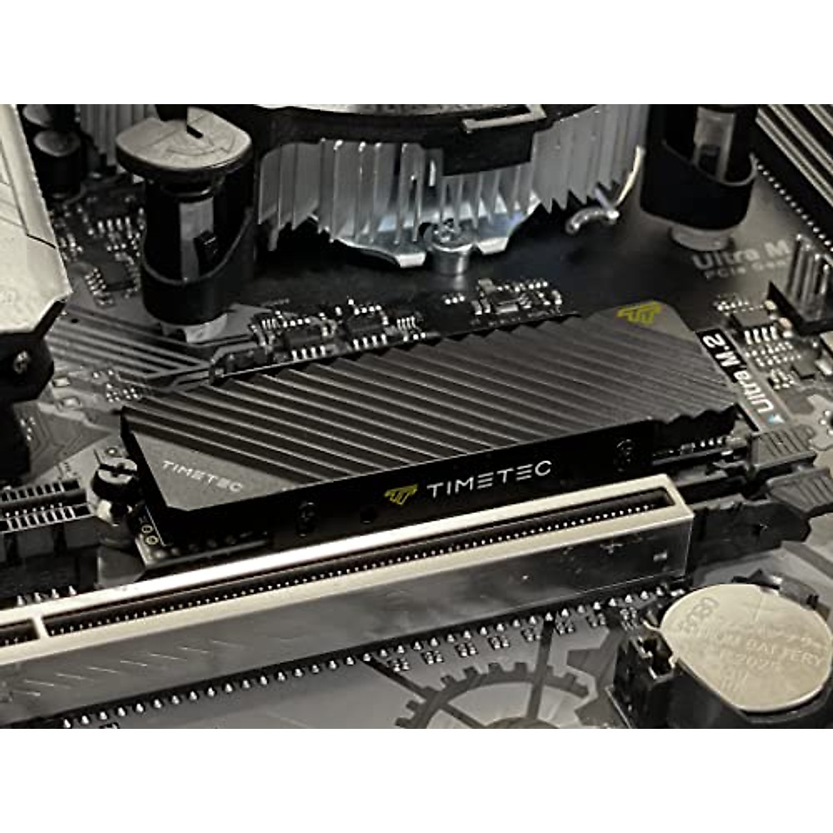 Timetec 1TB PCIe 4.0 Heatsink Gaming SSD NVMe PCIe Gen4x4 M.2 2280 3D NAND TLC 1000TBW SLC Cache Read/Write Speed Up to 5,100/4,700 MB/s Internal Solid State Drive for PS5, PC Desktop