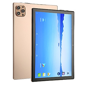 10.1 Inch Tablet for Android11, 4G Network Phone Call, 5G 2.4G WiFi Tablet PC, Octa Core 6G RAM 128G ROM, 8000mAh Battery, with Dual SIM Card Slot, Gifts for Kids (Gold)