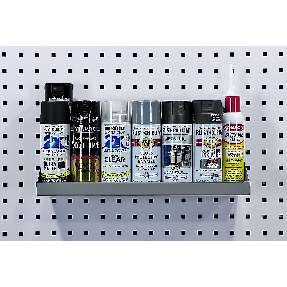 Triton Products 56186 LocHook 18-Inch Width by 6-1/2-Inch Deep Epoxy Powder Coated Shelf for LocBoard, Gray