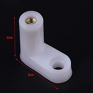 Crazy Sales Arcade Gaming, Plastic White Plastic Feet Steel 100pcs Mounting Feet, for Arcade Home Arcade Gaming Board Fixing Gaming Board