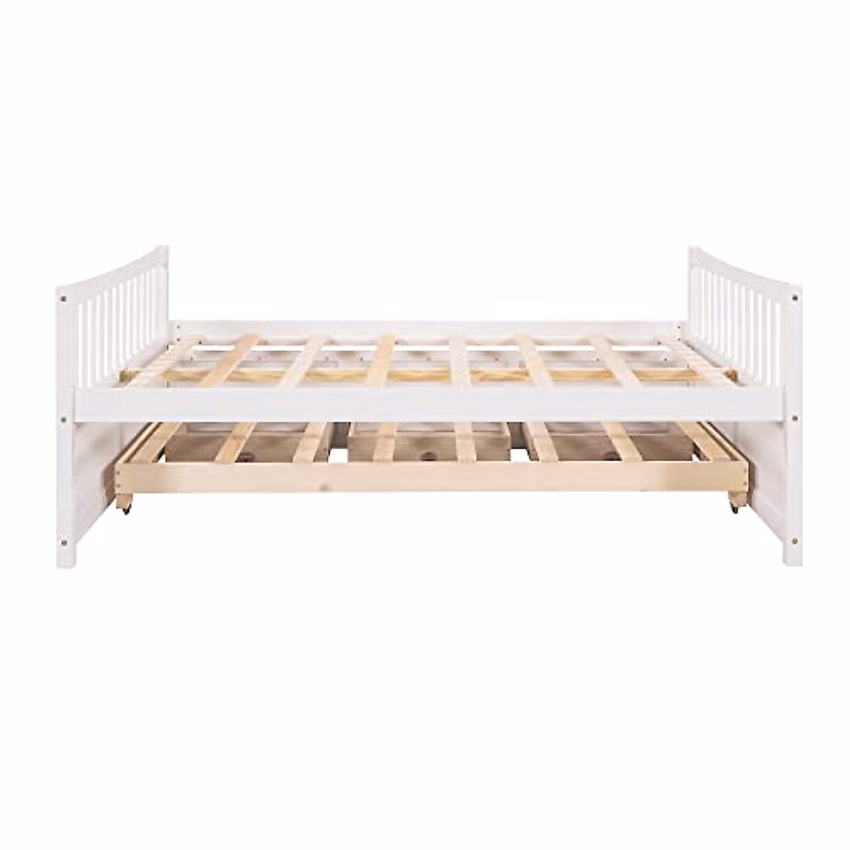 Harper & Bright Designs Full Storage Daybed with Trundle Captain’s Bed with Drawers, Wood Bed Frame for Kids Guests (Full Size, White)
