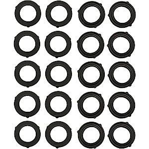 Longdex Garden Hose Washers 20PCS Flat Rubber Seal Gasket for Garden Shower Hose Water Faucet Spray