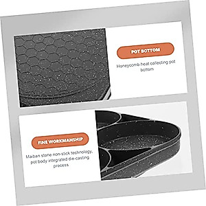 Yardwe Fried Egg Pan Home Tool Set Japanese Frying Pot Egg Skillet Four Cup Egg Pan Small Frying Cooking Pan Sandwich Maker Egg Cooking Pan Kitchen Gadget Egg Frying Pan Alloy Tamagoyaki