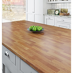 Livelynine Butcher Block Countertop Contact Paper Waterproof Wallpaper Light Wood Contact Paper for Countertops Peel and Stick Table Covers Kitchen Counter Island Desk Countertop Vinyl Wrap 15.8X78.8