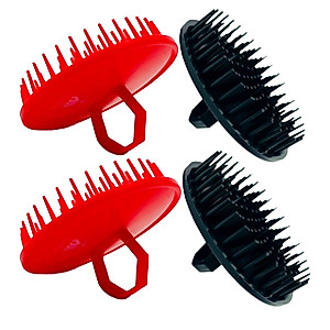 G.B.S Hair Brush Massager Shampoo Hair Scalp Soft Dandruff Cleaning Shower Massager 4 Pack for Men Women Kids The Best Invigorating Head Scrubber! Christmas Day Gift Birthday Gift Father's Day