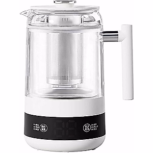350Ml High Borosilicate Glass Health Pot Electric Kettle Flower Teapot Temperature Control ​Kettle Hot Tea Machines Appointment and Dry Boil Protection Household Multifunctional A,350Ml