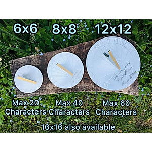 10 Year Anniversary Gift Sundial - Custom Engraved & Calibrated 10th Anniversary Gifts For Him Or Her - 10th Anniversary Gifts For Couple -10 Year Tin Anniversary Gifts Sundial