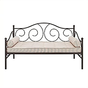 DHP Victoria Daybed, Full Size Metal Frame, Multi-functional Furniture, Bronze
