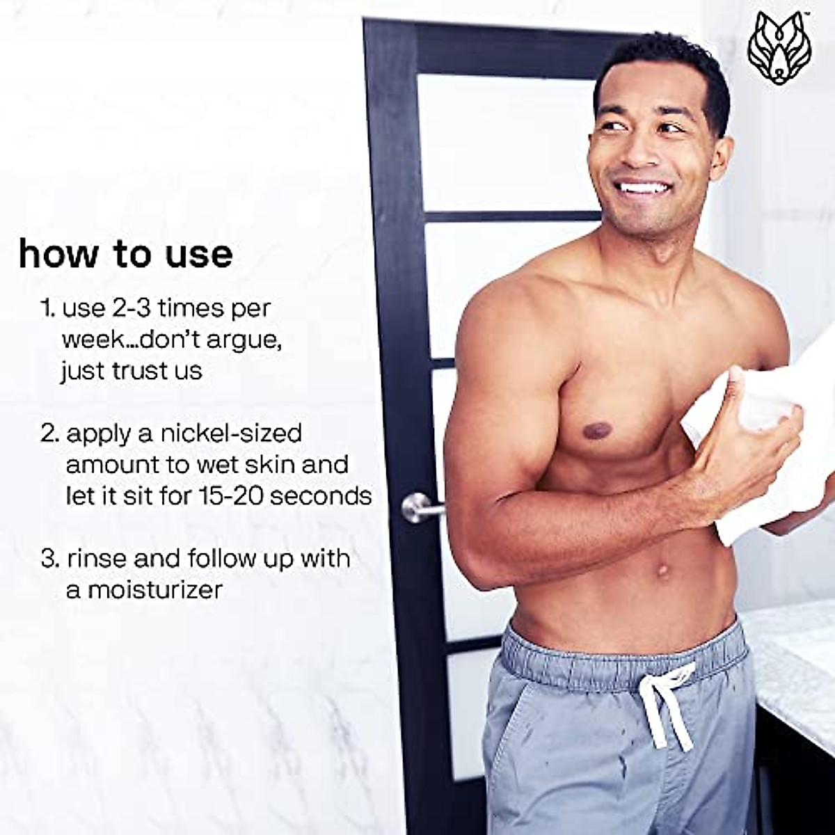 Black Wolf- Men’s Face Scrub - 3 Fl Oz - Walnut Shells and Bamboo Stem Exfoliate and Smooth Your Skin- Hydrating Sugar Technology Blend Helps Moisturize Your Skin, For all Skin Types