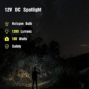 800-2301-0 Max Million III with 12V DC Charger Halogen Bulb Spotlight