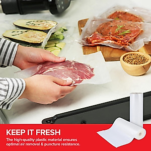 8" & 11" x 50' Vacuum Seal Bags Rolls (Combo Pack), Vacuum Seal Bags for Food Saver, Freezer, Microwave, and Boil Safe Vacuum Sealer Bags Rolls