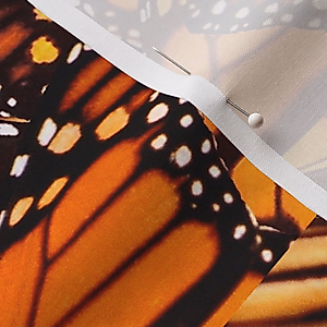 Spoonflower Fabric - Monarch Butterfly Orange Summer Wings Insect Printed on Petal Signature Cotton Fabric by The Yard - Sewing Quilting Apparel Crafts Decor