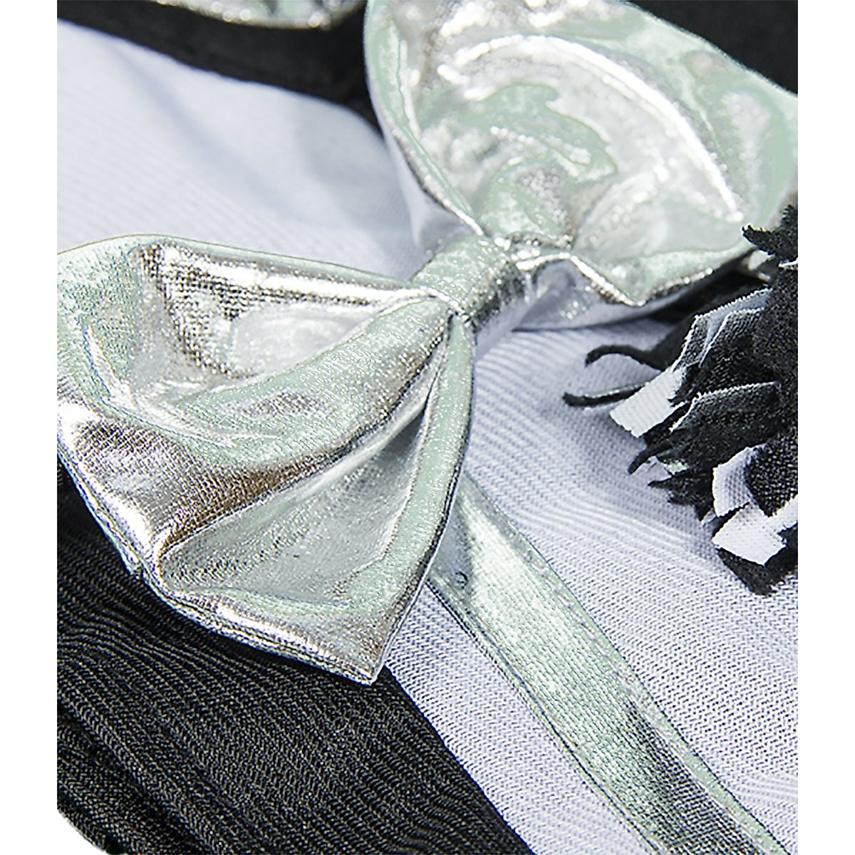 Metallic Silver & Black Cheerleader Teddy Bear Clothes Fits Most 14"-18" Build-A-Bear and Make Your Own Stuffed Animals