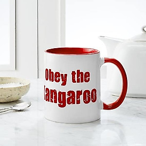 CafePress Obey The Kangaroo Mug Ceramic Coffee Mug, Tea Cup 11 oz