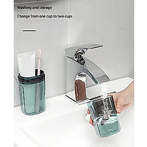 Travel Toothbrush Cup Case,Toothbrush Holder with Cover,Portable Toothbrush Toothpaste Storage Carrier Container for Travel Camping Home School Business Trip Bathroom