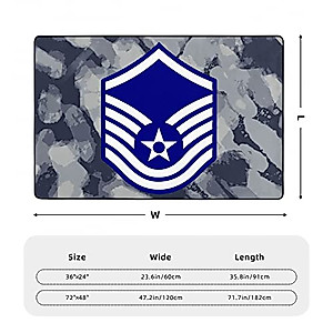 Air Force Master Sergeant 1st SGT Diamond Rank Area Rug Living Room Bedroom Kitchen Sofa Bedside Carpet Floor Mats 36"X24"