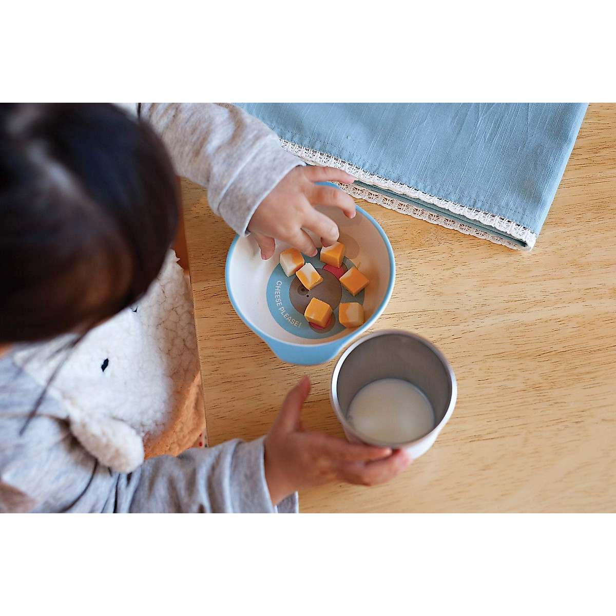 Red Rover Animal Bamboo Kid's Bowls Multicolor, Set of 4