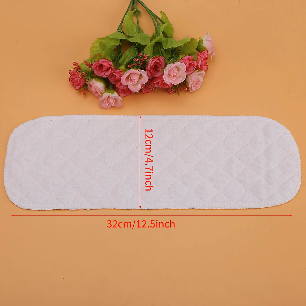 Sonew 10pcs Soft&Breathable Baby Diapers Toddler Cotton Nappy Insert Liners Reusable Cotton Cloth Diaper 12.5 * 4.7in Common Size(3 Layers)