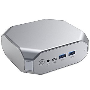 ATOPNUC Mini PC Windows 10 Pro, AMD A9-9400 APU(up to 3.2Ghz) Desktop Computer 8GB RAM 128GB SSD, Micro Suppport 4K Dual Screen Display/WiFi 5/BT5.0/Auto Power On for Business Home Office