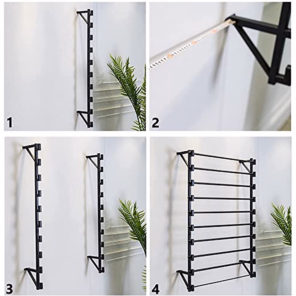 CYNN Black Multi-Purpose Stand Holder for Ribbon, Flower Wrapping Paper, Silk Scarf, Shawl, Pants, Wall Mounted 10 Layer Metal Storage Organizers for Clothing Store/Family (Size : 70x20x120cm)