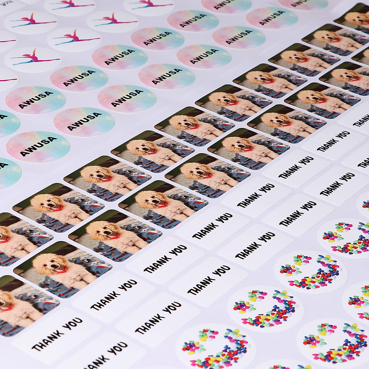 Personalized Labels - Customized Stickers with Any Design Image Logo Text,Custom Thank You Label Stickers, Business Logo,100 Labels (Circle,1.5"x1.5")