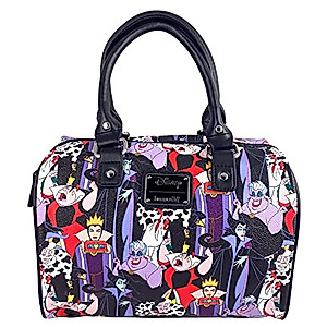 Loungefly Disney Villains Classic All Over Print Faux Leather Crossbody Handbag Purse