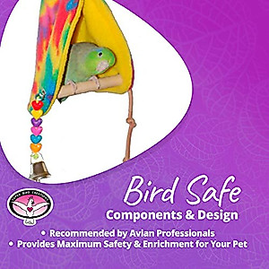 Super Bird Creations SB473 Peekaboo Perch Tent, Small Bird Size, 10” x 4” x 4.5”