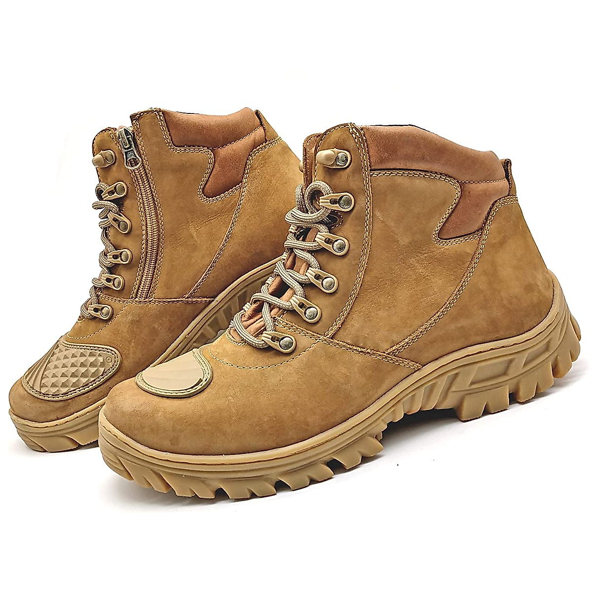 Zalupe Hiking Boots for Men's and Women's Desert Sand Military Genuine Leather Rider Army