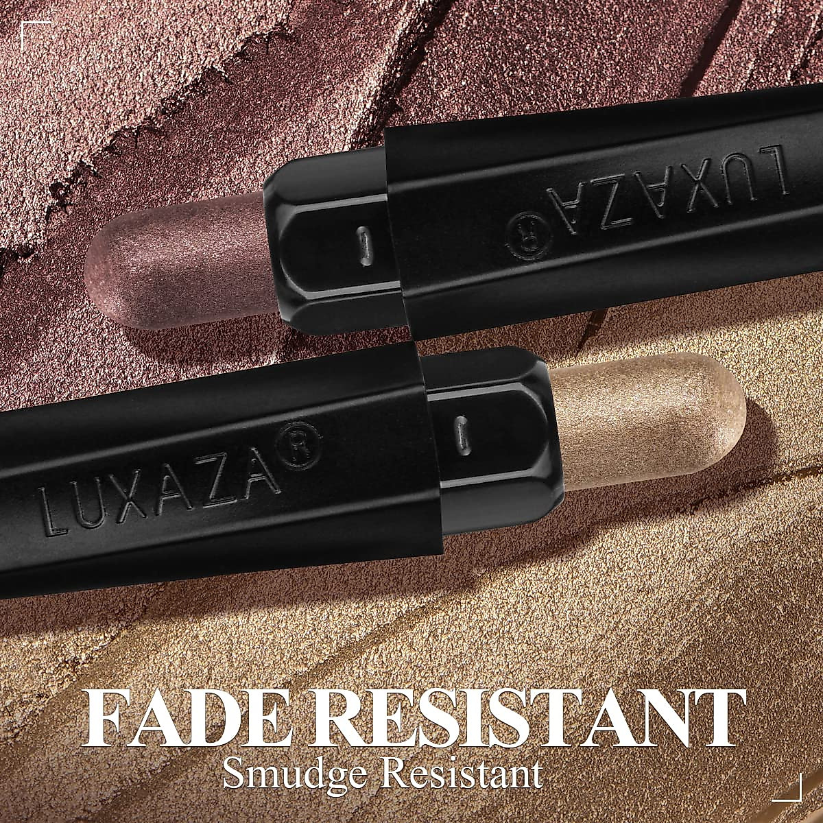 LUXAZA 3PCS Cream Eyeshadow Stick, Neutral Metallic And Brown Eye Shadow Pencil Crayon Brighten Up Your Makeup with a Long Lasting, Waterproof Formula