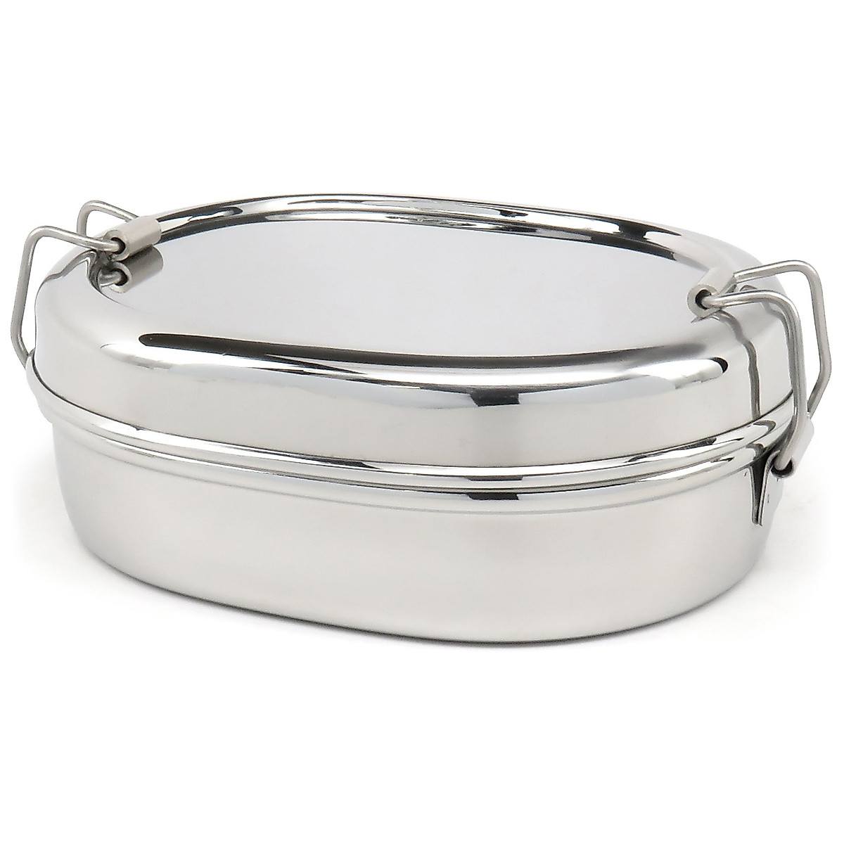 Lifestyle Block Stainless Steel 5 Inch Oval Snack Container - Eco Friendly and BPA Free
