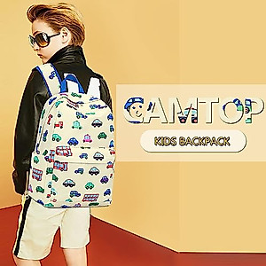 CAMTOP Preschool Backpack for Kids Boys Girls Toddler Backpack Kindergarten School Bookbags(Age 3-8 Year,Car)