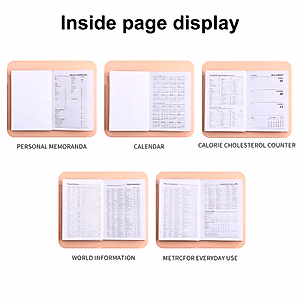 Tainrunse Faux Leather Notebooks A7 Notebook Planner 2024 English Planner 120 Pages Compact Size Notebook for Office School Silver