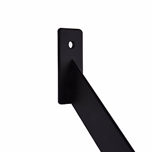 Miyili Pot Rack Square Grid Wall Mounted Kitchen Pot And Pan Organizer Shelf With 10 Hooks, 24 by 10-inch (Black), KR301B1