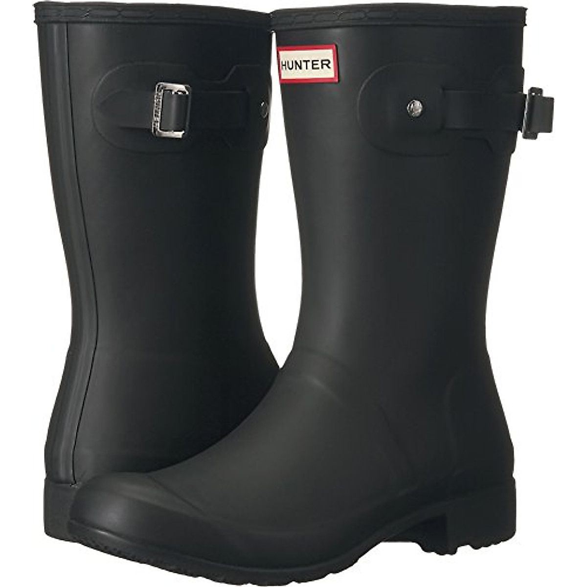 HUNTER Original Tour Short Packable Rain Boots Black 10 M