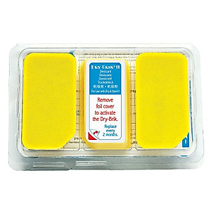 Dry-Brik II Desiccant Blocks - 6 Blocks (2 Packs of 3 Blocks)| Replacement Moisture Absorbing Block for the Global II and Zephyr by Dry & Store | Hearing Device Dehumidifiers (Limited Edition)