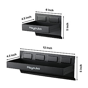 Mayouko Magnetic Toolbox Shelf, Tray and Holder, 4-Piece Magnetic Toolbox Tray Set Tool Box Cabinet Side Shelf Storage, Workshop