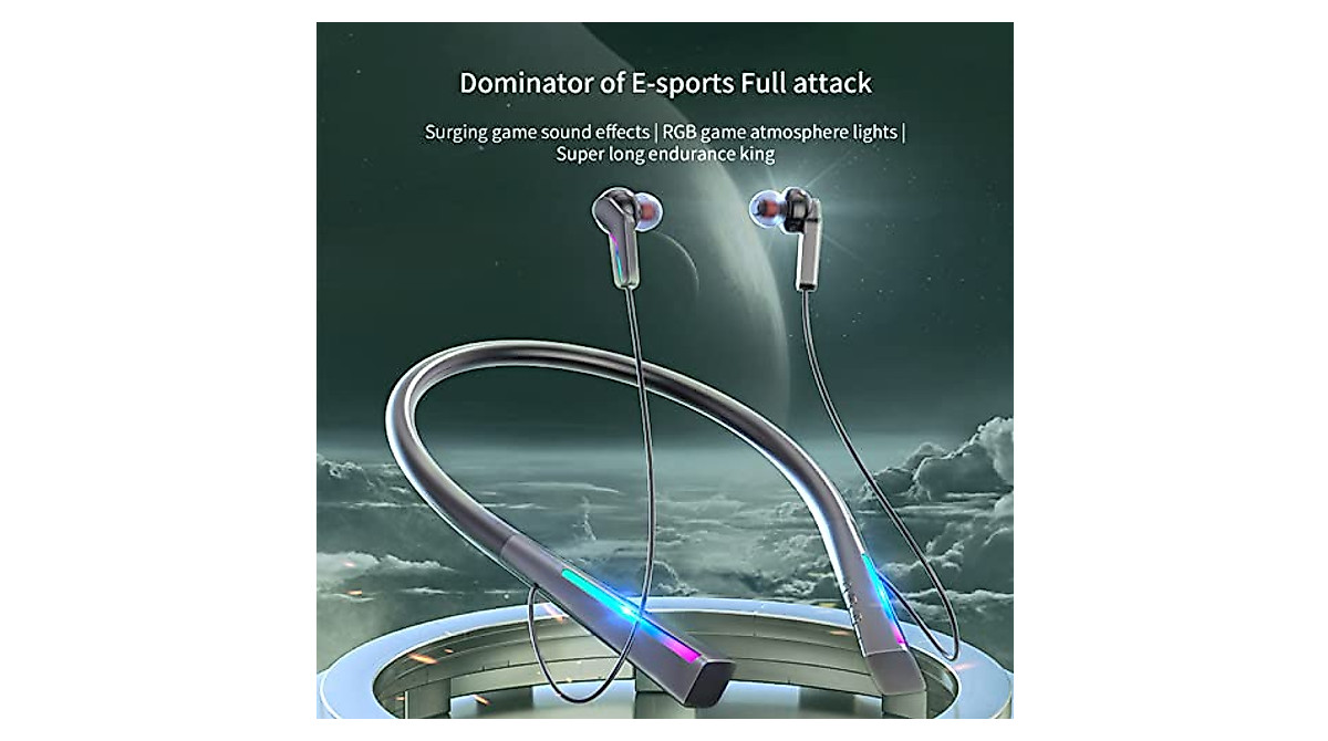 Cagogo RGB Bluetooth Headset - 50H Playtime, Noise Reduction