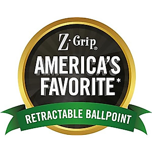 Zebra Pen Z-Grip Retractable Ballpoint Pen, Medium Point, 1.0mm, Black Ink - 5 Pieces (22215)