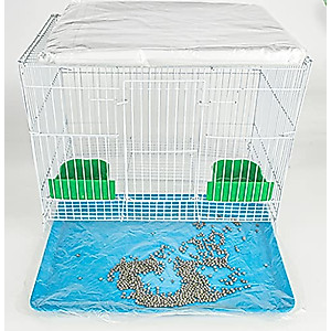 JMESTOHP 100PCS Disposable Rabbit Cage Liner Large Clear Guinea Pig Cage Liner Small Animal Bedding Rabbit, Hedgehog, Guinea Pig, Hamster, Bunny Litter Pan Bags