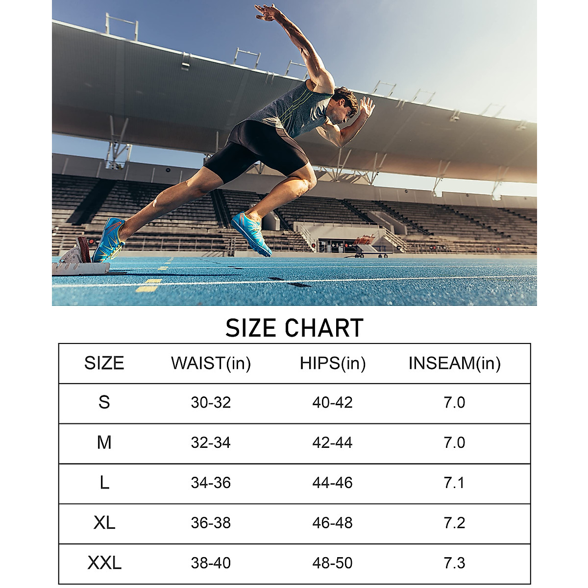 Men's Running Shorts with Zipper Pockets 7 Inch Lightweight Quick Dry Gym Athletic Workout Shorts for Men (Black, M)