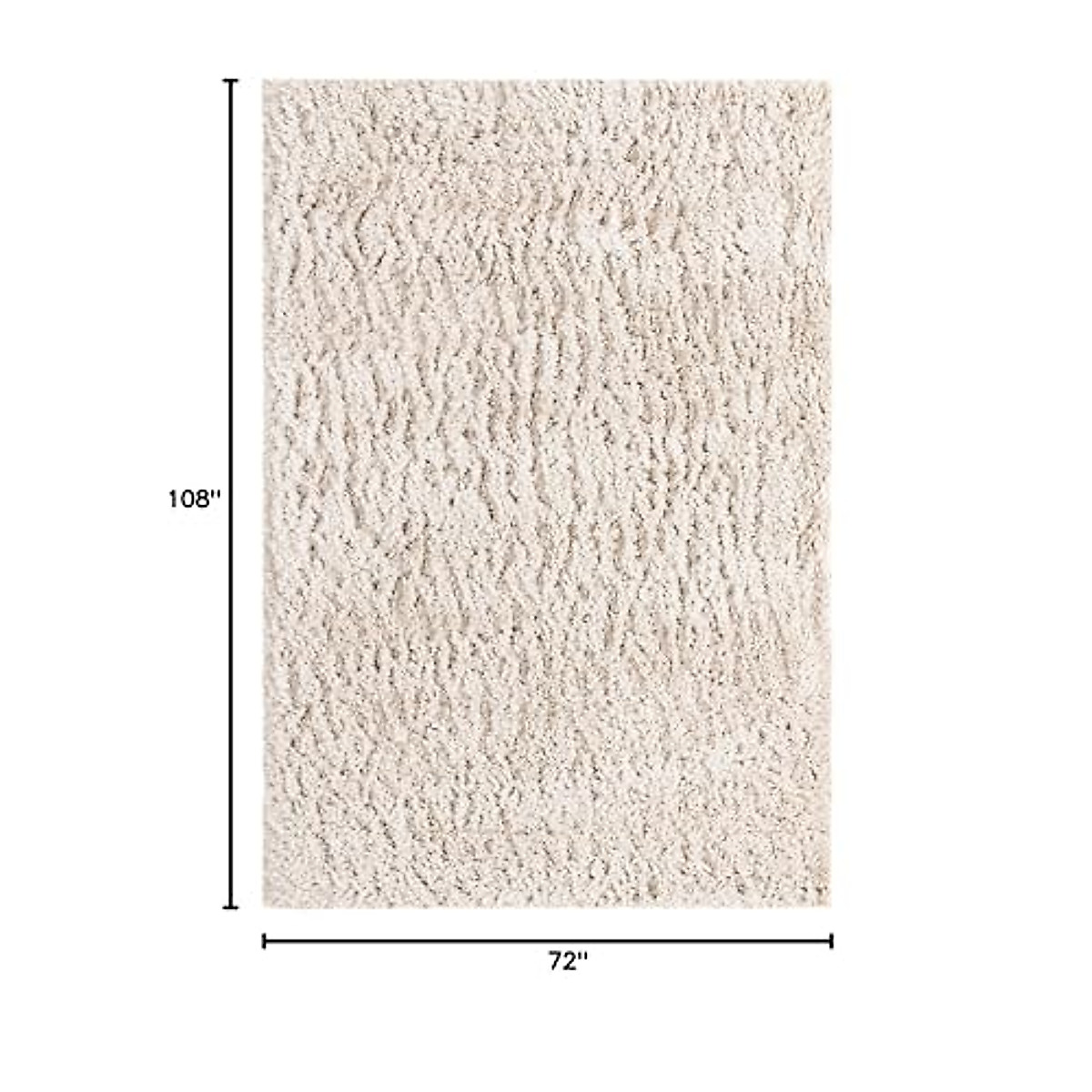 Rugs.com Marilyn Monroe™ Shag Collection Rug – 6' x 9' Blonde Shag Rug Perfect for Bedrooms, Dining Rooms, Living Rooms