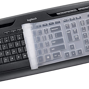 Keyboard Cover for Logitech MK320 K330 MK335 YR002/Y-R0009 Wireless Ultra Thin Silicone Keyboard Protector Skin Logitech MK320 K330 MK335 Accessories-Clear