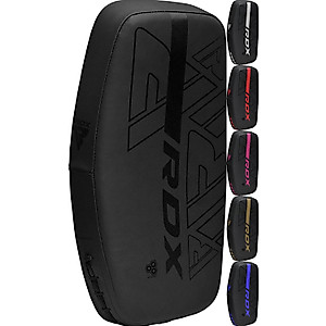 RDX Maya Hide Leather Kickboxing Thai Pad for Knees Elbows Kicks Punches, Black, Single