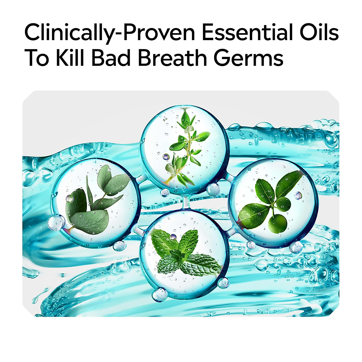 Listerine Cool Mint Antiseptic Mouthwash, Bad Breath, Plaque & Gingivitis, Mint, 1 L