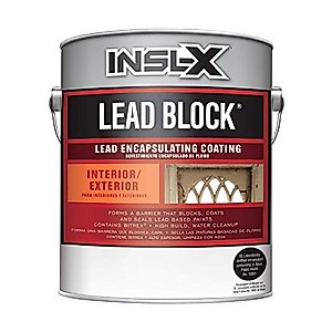 INSL-X Lead Block, Lead Encapsulating Acrylic Paint, Eggshell, White, 1 Gallon