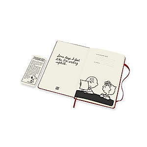 Moleskine Limited Edition Peanuts 12 Month 2022 Weekly Planner, Hard Cover, Large (5" x 8.25"), Scarlet Red